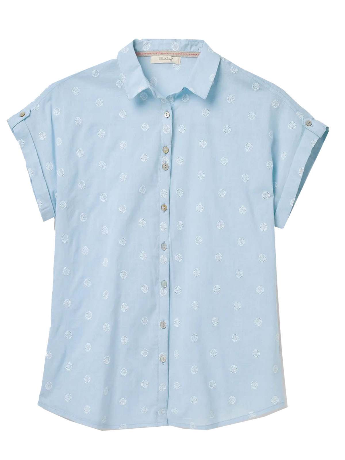 White Stuff - - WH1TE STUFF BLUE Emi Spot Shirt - Size 8 to 14