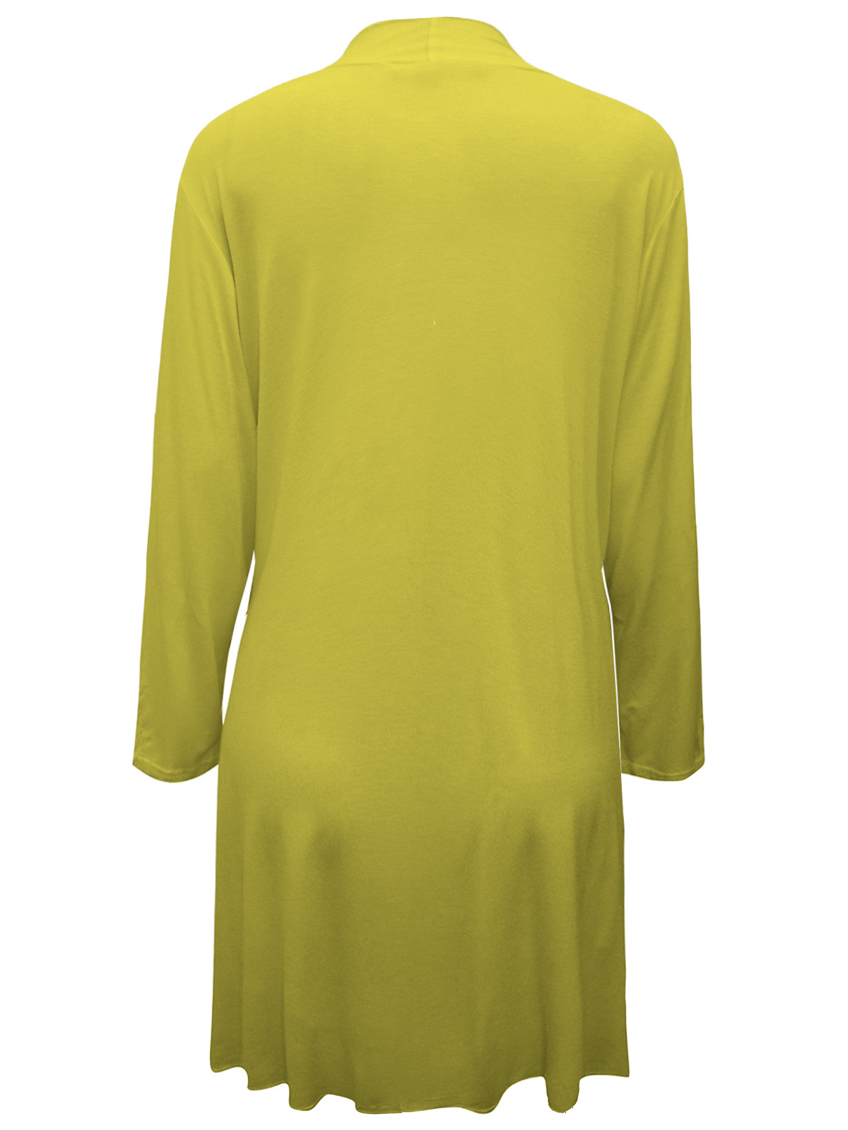 //text.. - - YELLOW Open Front Long Sleeve Jersey Cardigan w/Pockets ...