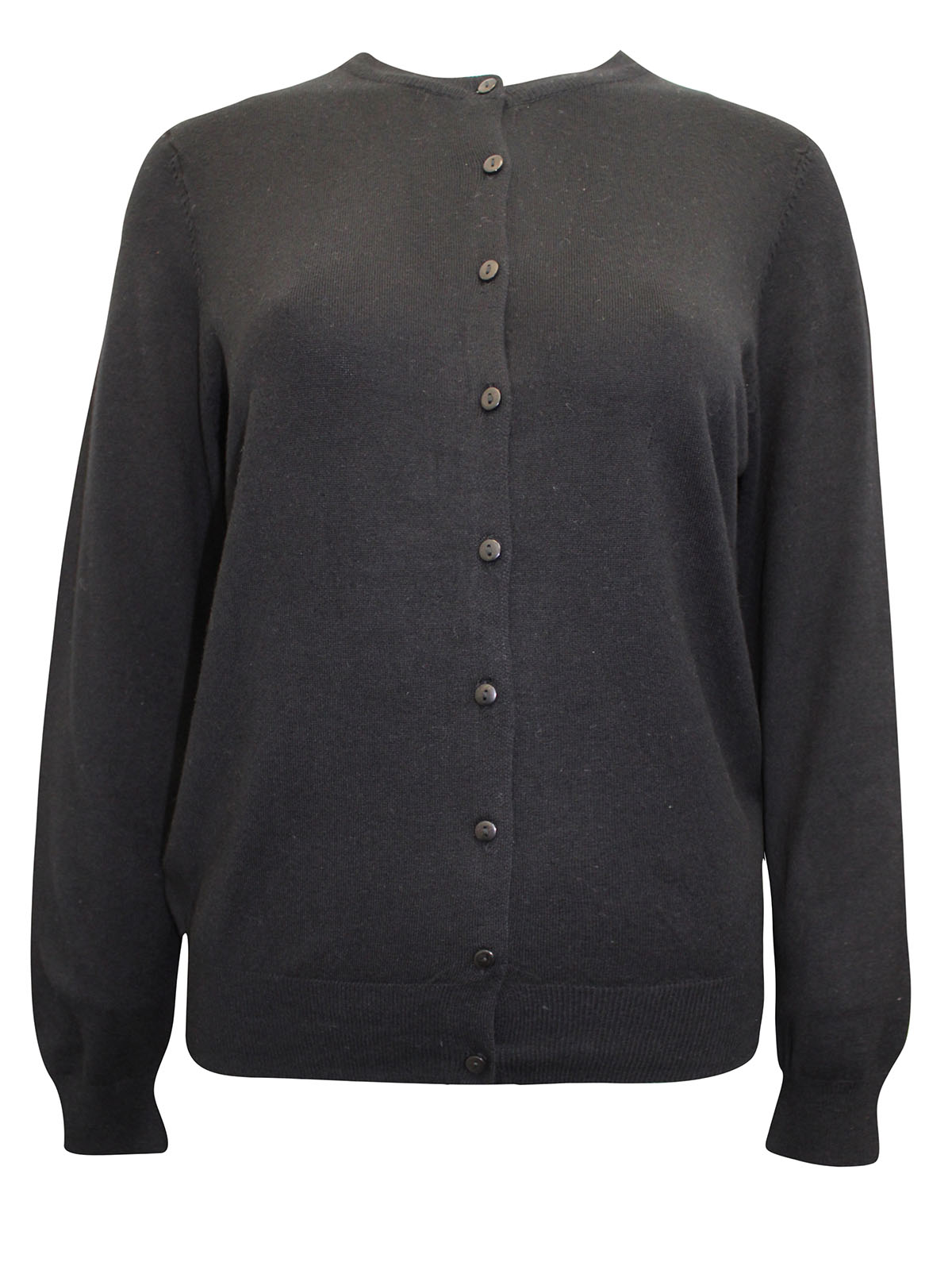 BLACK Button Through Cardigan - Size 10 to 18