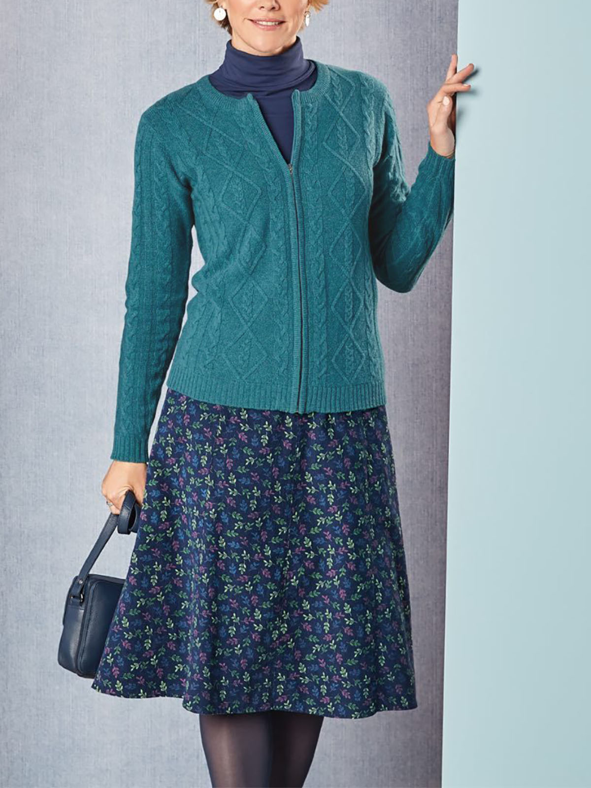 Lily Ella - - L.E. TEAL Lambswool Hope Cardi - Plus Size 20/22 (3XL)