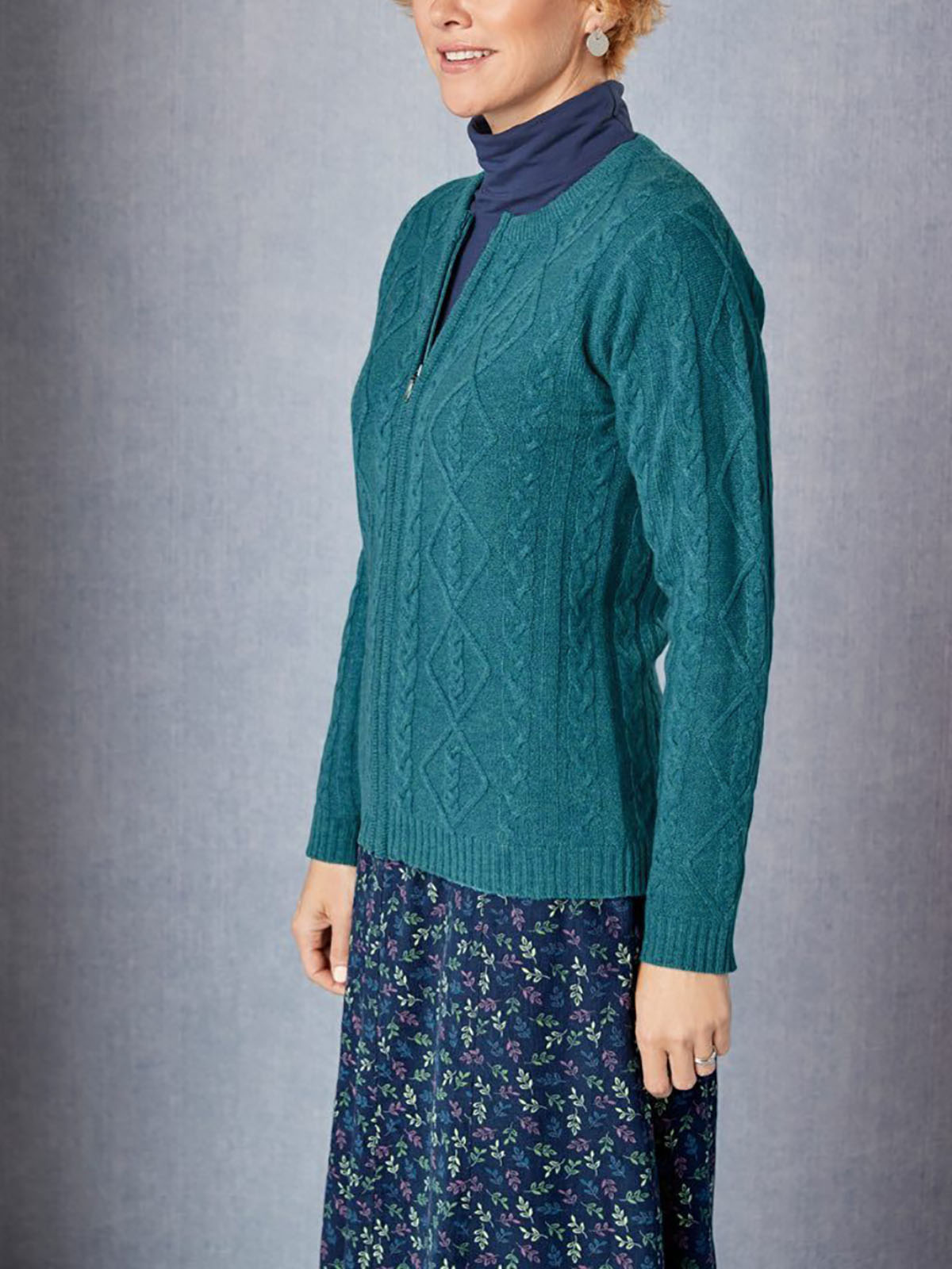 Lily Ella - - L.E. TEAL Lambswool Hope Cardi - Plus Size 20/22 (3XL)