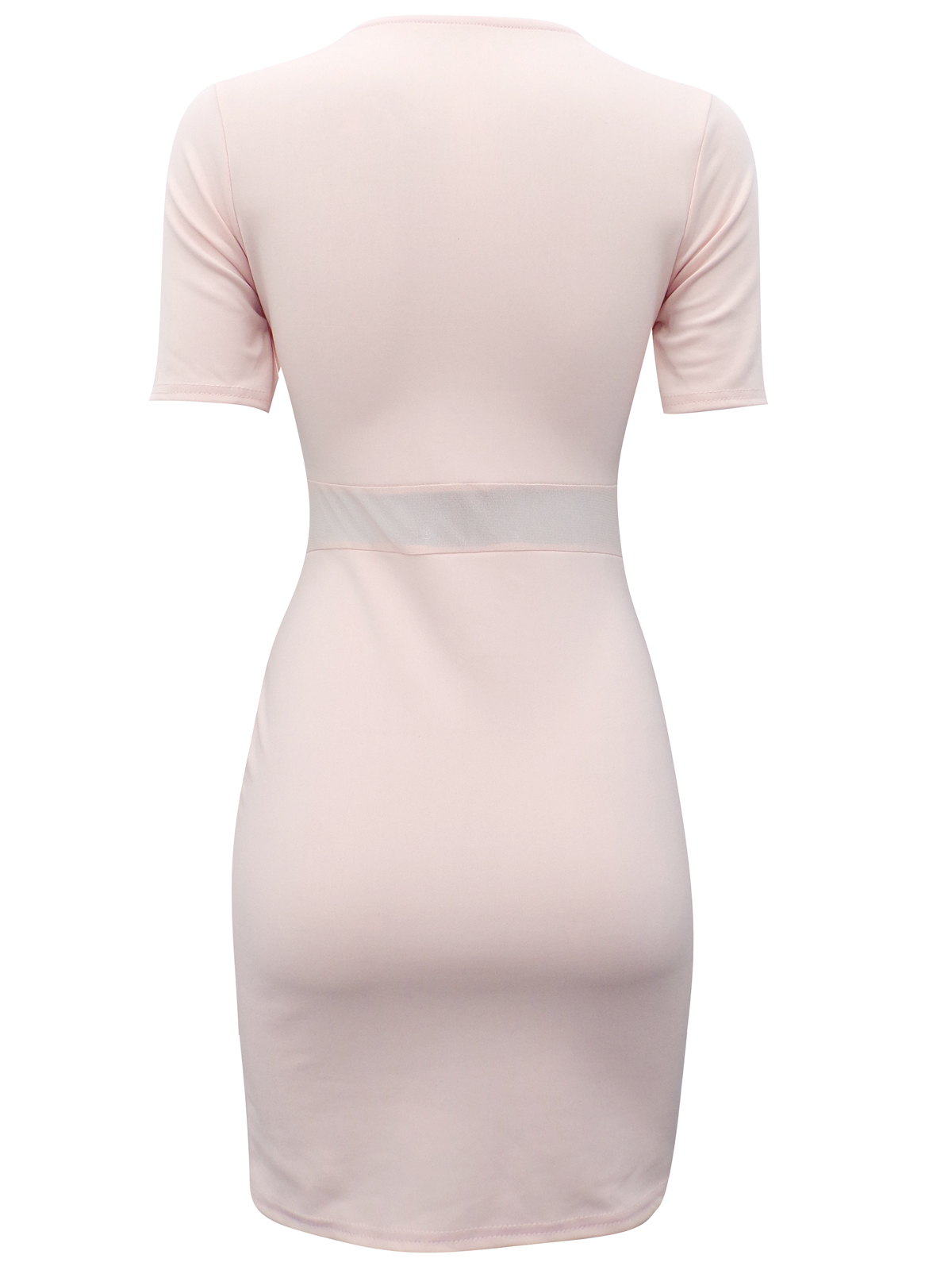 Missguided - - Missguided PEACH Mesh Panel Bodycon Mini Dress - Size 8 ...
