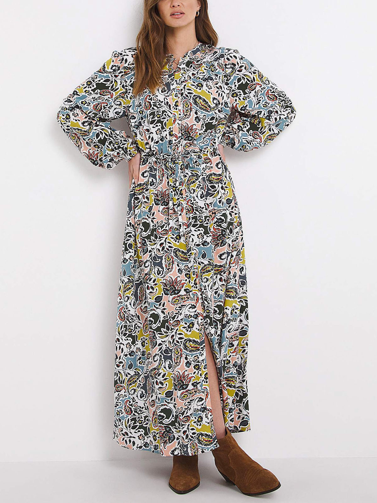 Julipa - - Julipa MULTI Midi Shirt Dress - Plus Size 12 to 30