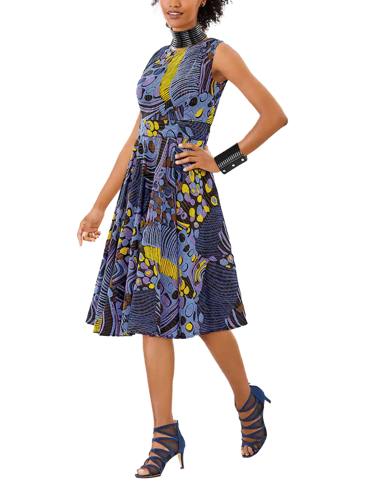 ASHRO - - PURPLE Emelie Midi Dress - Plus Size 16 to 28 (US 14W to 26W)