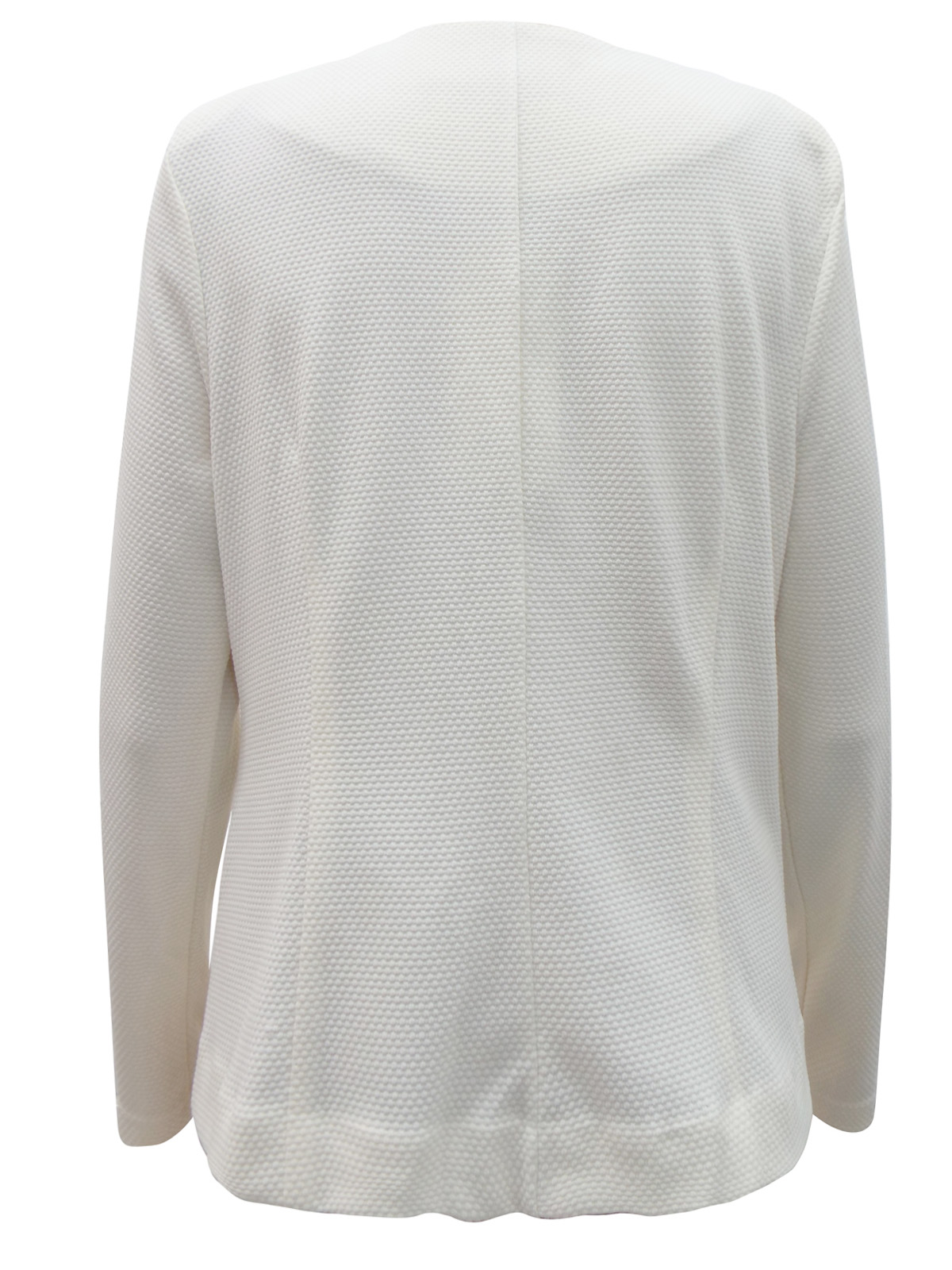 Threads - - Threads IVORY Honeycomb Textured Fold Front Blazer - Plus ...
