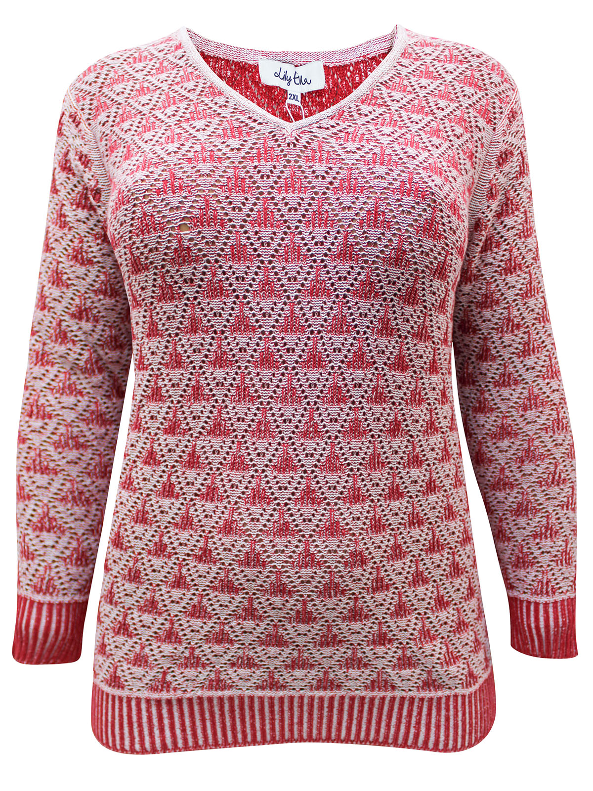 Lily Ella - - L.E. RED Diamond Knit Piper Jumper - Plus Size 18/20 to ...