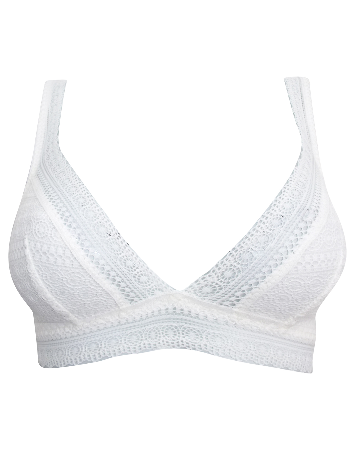 Topshop - - T0PSH0P IVORY Lace Triangle Bralet - Size 6 to 12