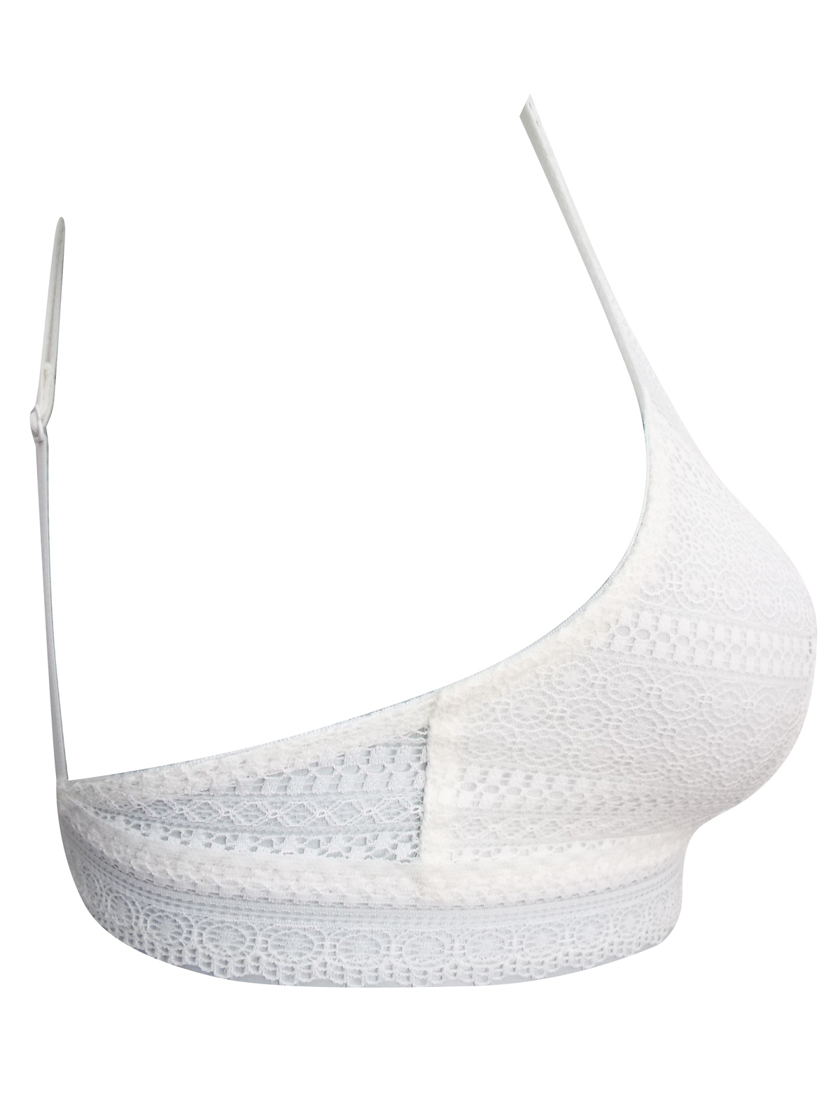 Topshop - - T0PSH0P IVORY Lace Triangle Bralet - Size 6 to 12