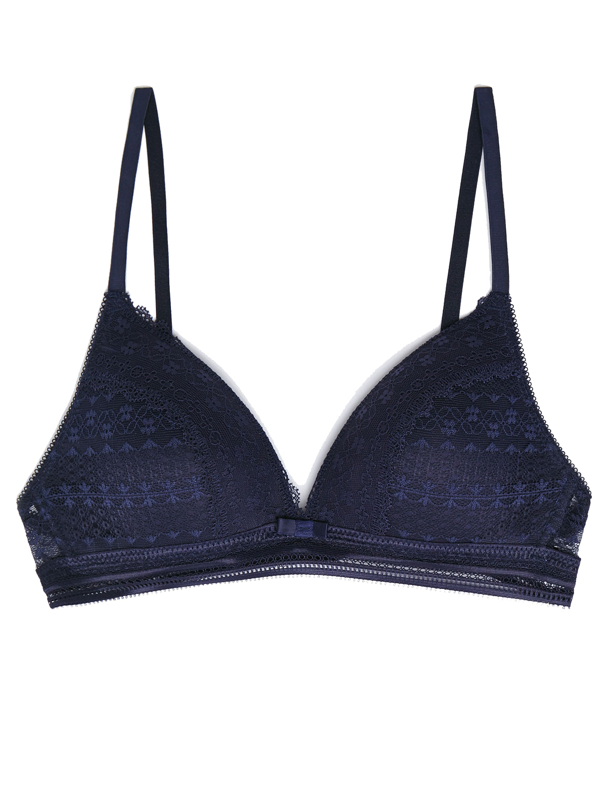 Wholesale Lingerie Spanish Brand Oysho - - Oysho NAVY Floral Lace ...