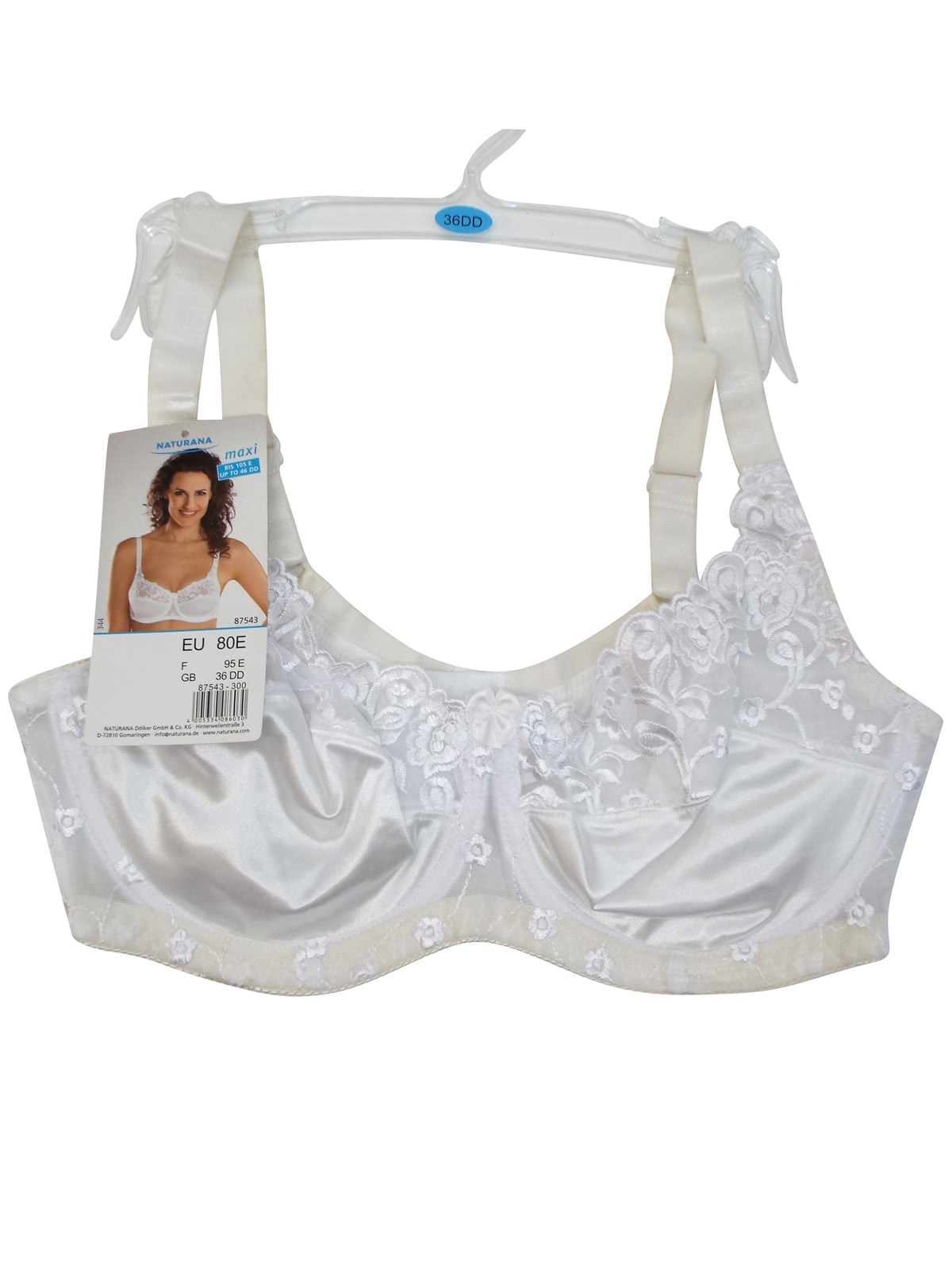 Naturana - - IRREGULAR - Naturana WHITE Floral Lace Underwired Satin ...