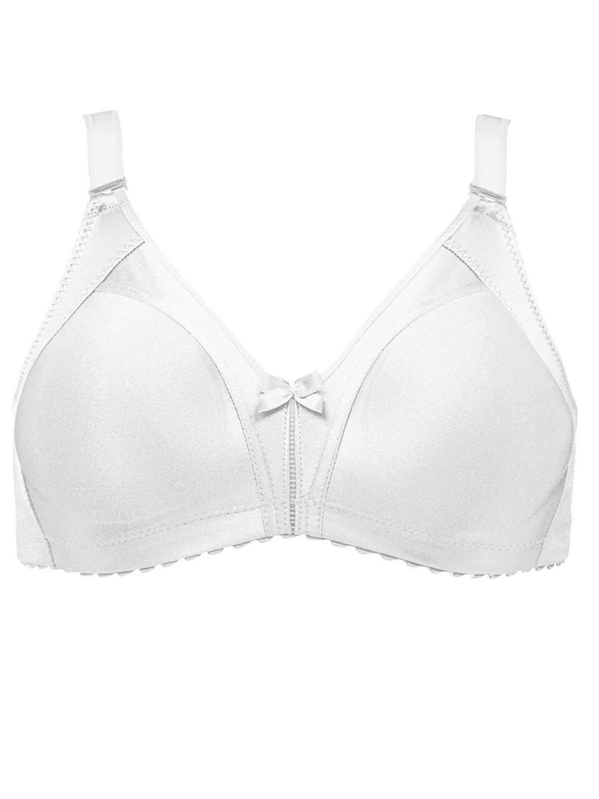Naturana - - Naturana WHITE Soft Cup Minimiser Full Cup Satin Bra ...