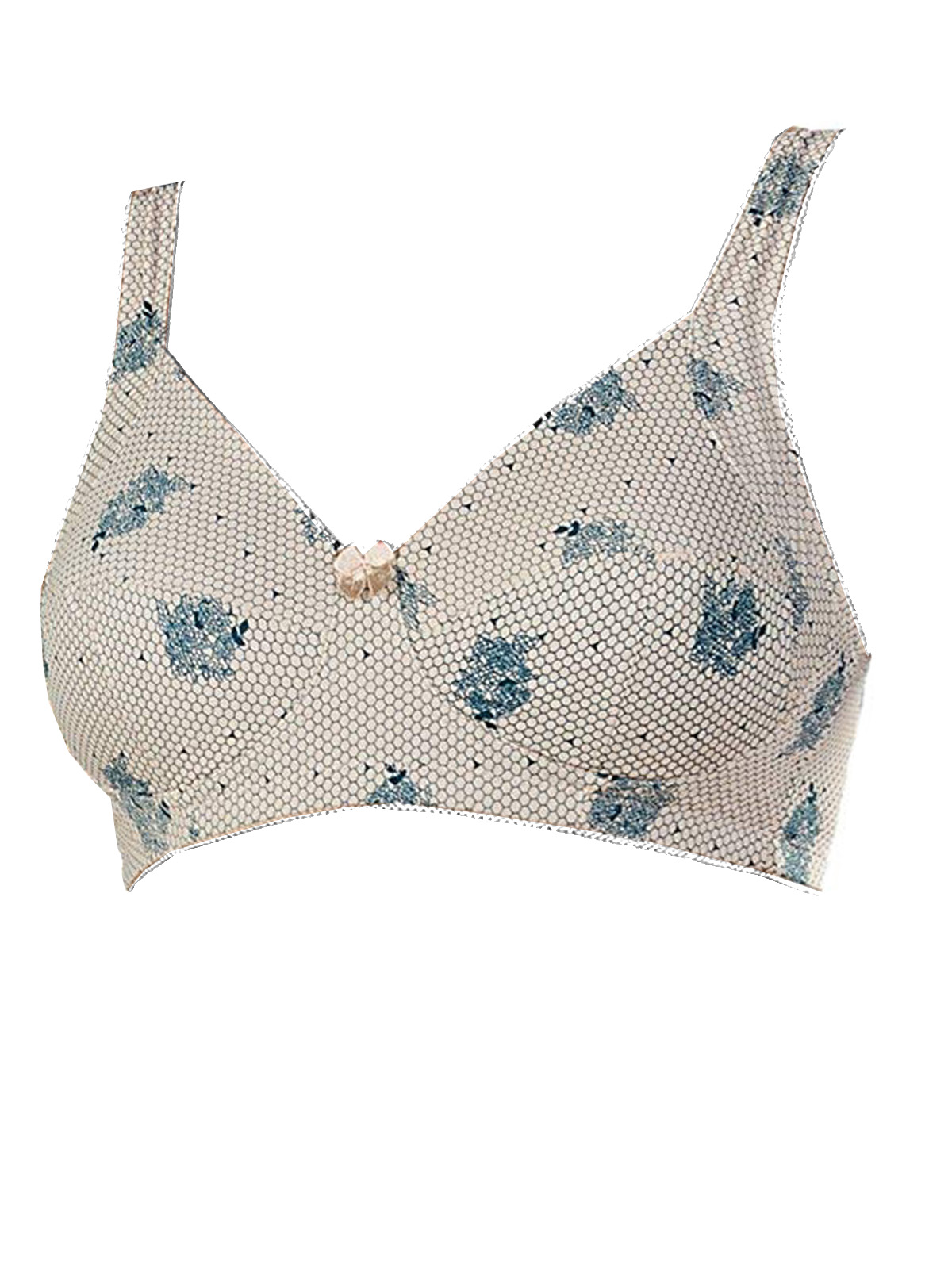 Naturana - - Naturana BLUE Honeycomb Print Soft Full Cup Bra - Size 36 ...