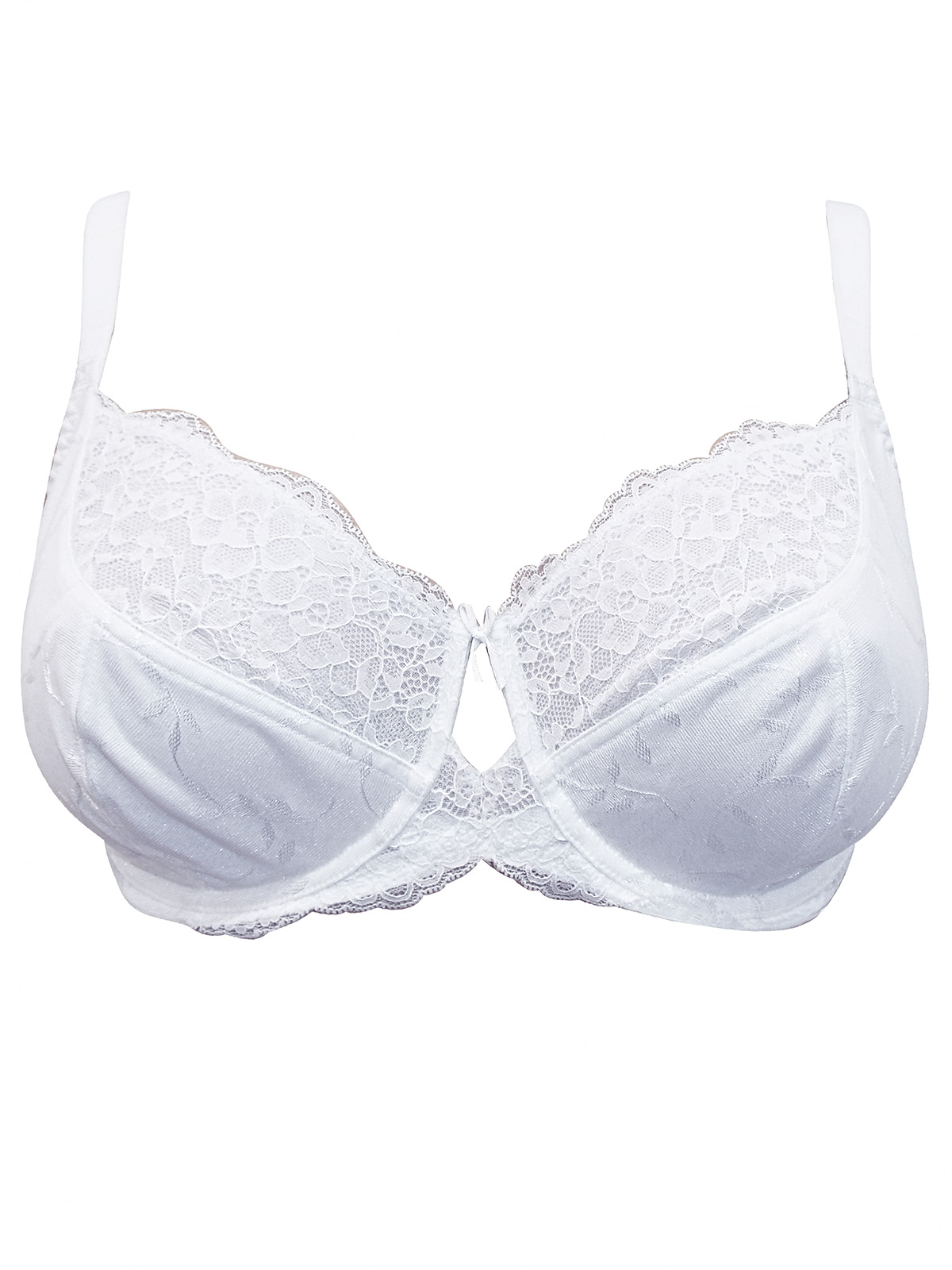George - - G3ORGE WHITE Lace Trim Underwired Full Cup Bra - Size 36 to ...