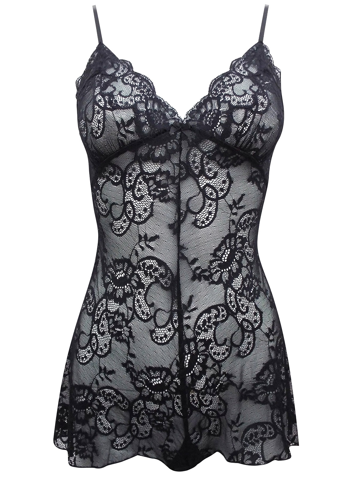 Boux Avenue - - Boux Avenue BLACK Lace Teddy - Size 8 to 10