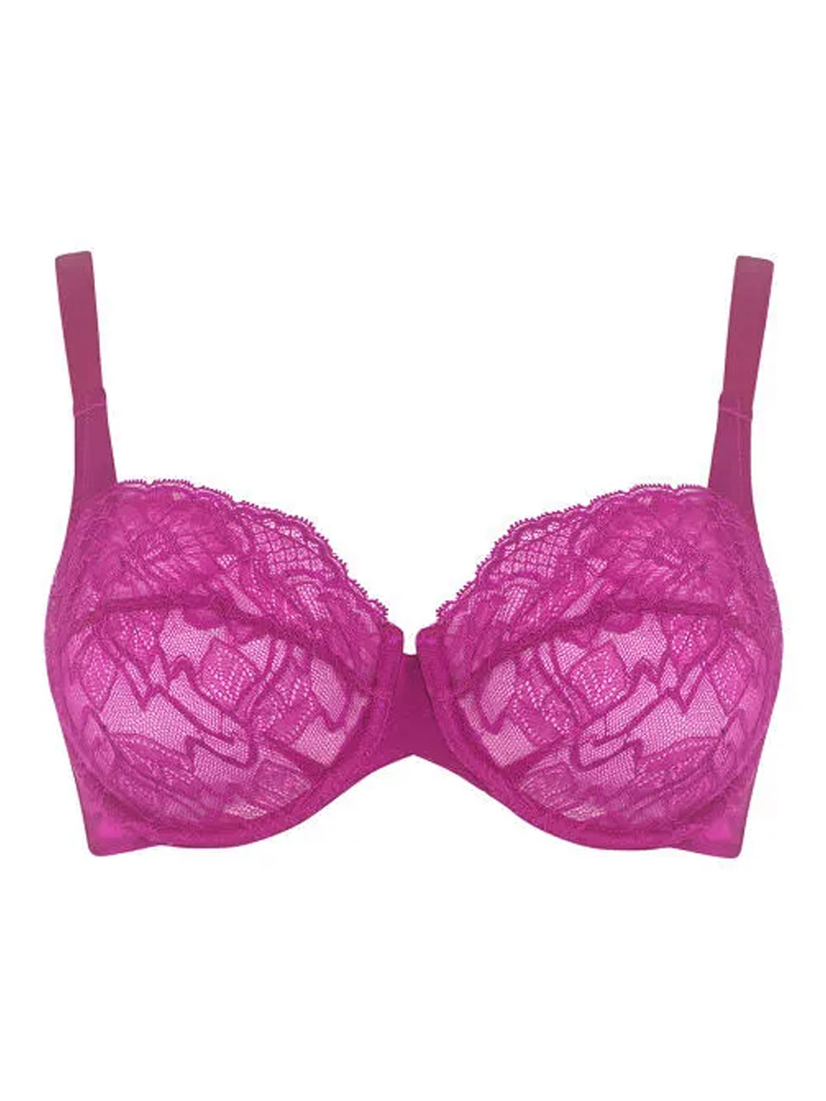 Adina Reay - - Adina Reay MAGENTA Jean Satin Lace Balconette Racer Bra ...