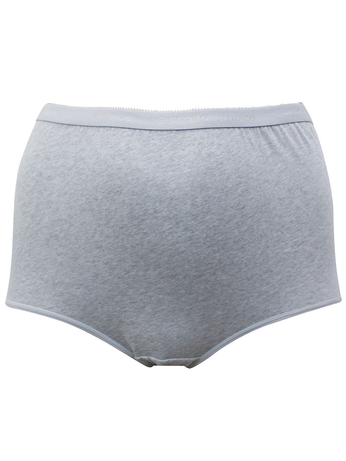 Comfort Choice - - GREY Pure Cotton High Waisted Full Briefs - Plus ...