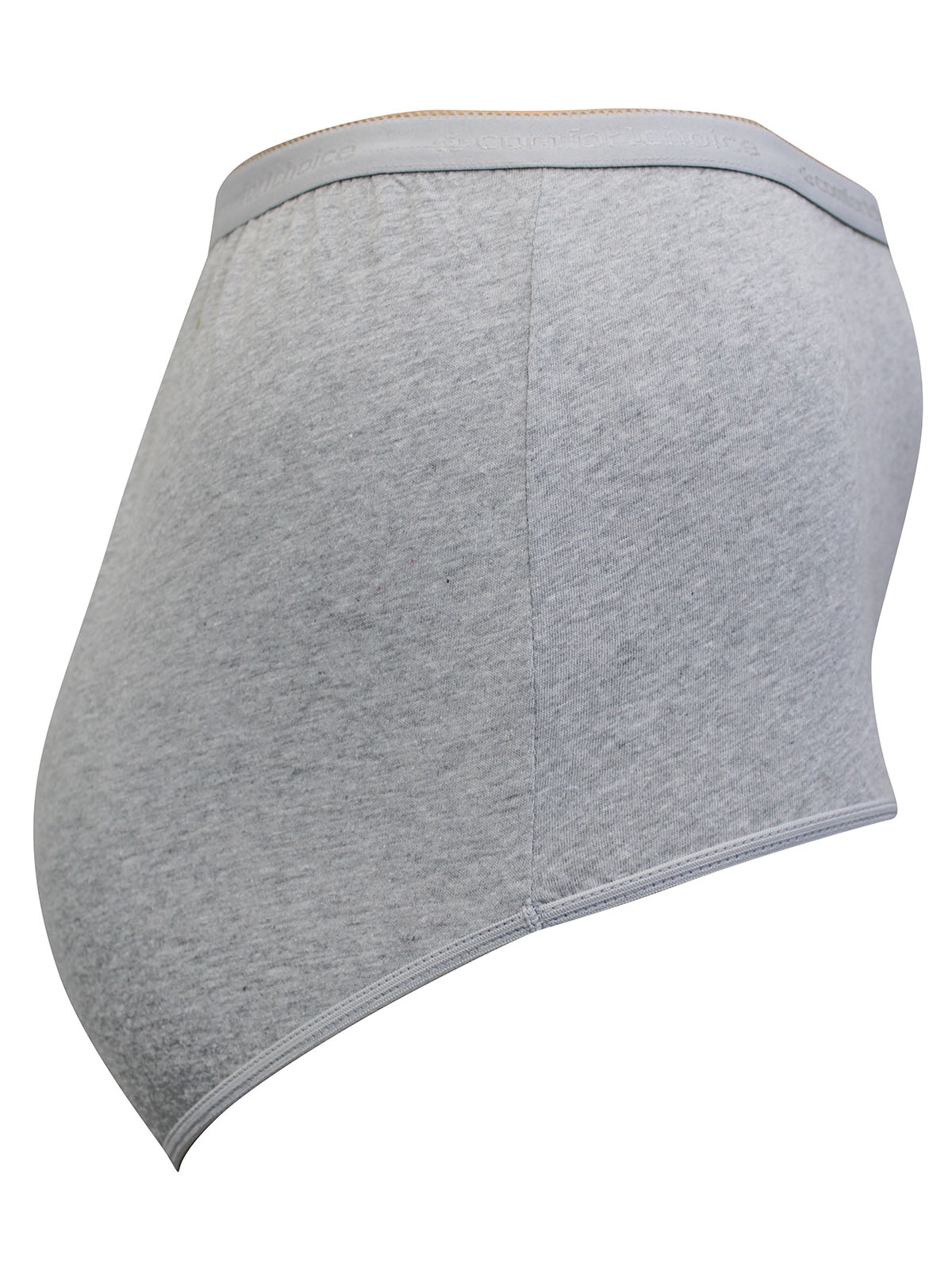 Comfort Choice - - GREY Pure Cotton High Waisted Full Briefs - Plus ...