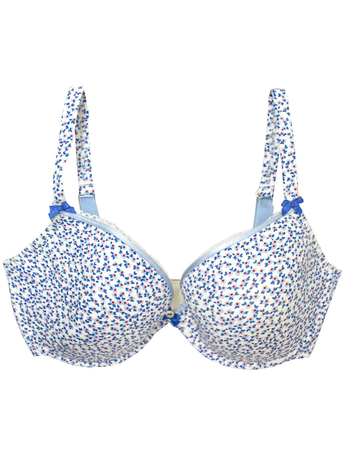 Boux Avenue - - WHITE Ditsy Daisy Plunge Bra - Size 34 to 36 (A-B-DD)