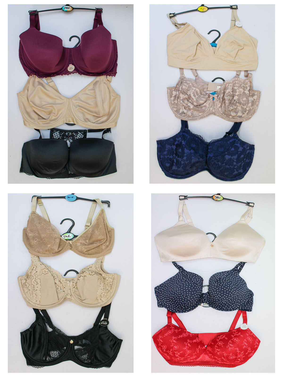 ASSORTED Bras - Size 34 to 42 (D-DD-E)
