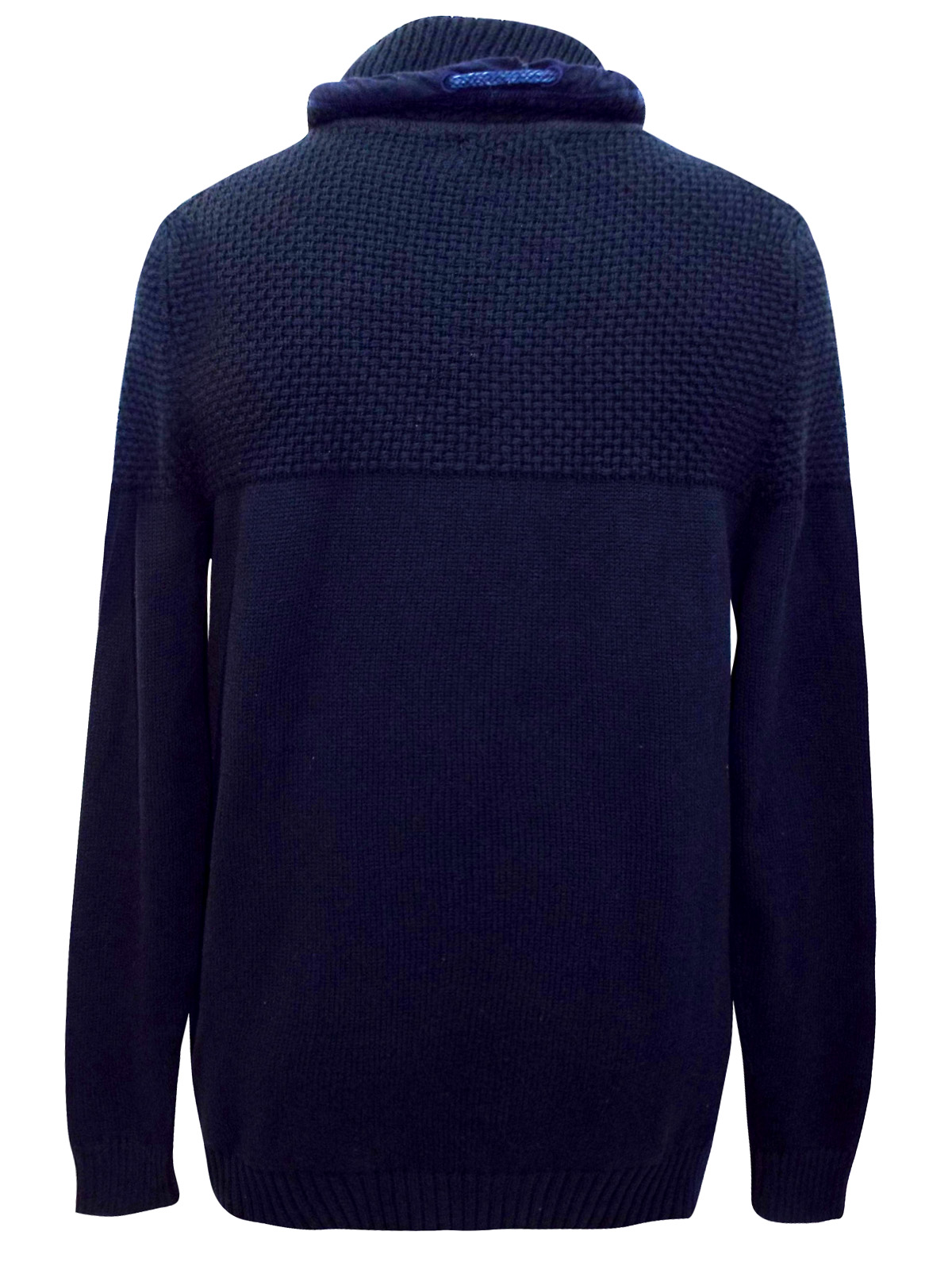 Angelo Litrico - - Angelo Litrico NAVY Pure Cotton Funnel Neck ...
