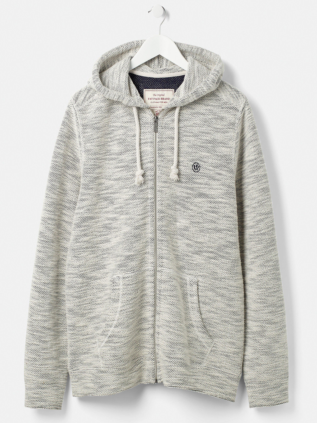 FAT FACE - - FatFace Mens OATMEAL Hooded Woolacombe Zip Through Jacket ...