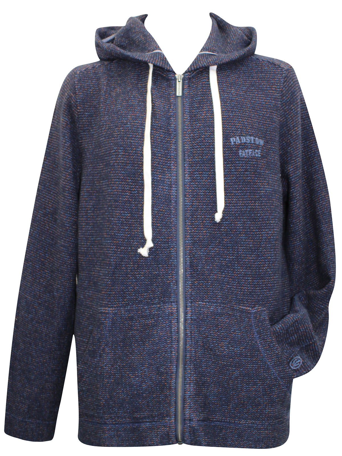 FAT FACE - - Fat Face NAVY Mens Embroidered Zip Though Hoodie - Plus ...