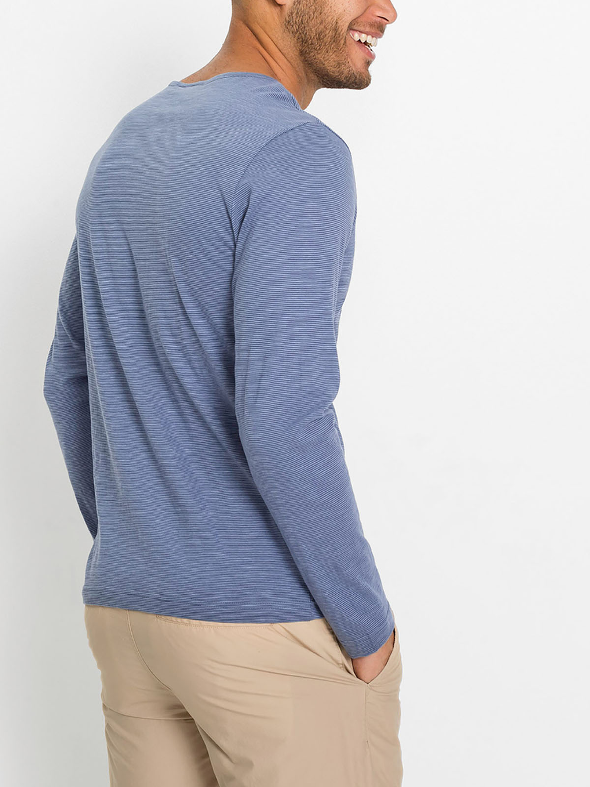 BPC - - BPC BLUE Mens Pure Cotton Fine Stripe Jersey T-shirt Top - Size ...