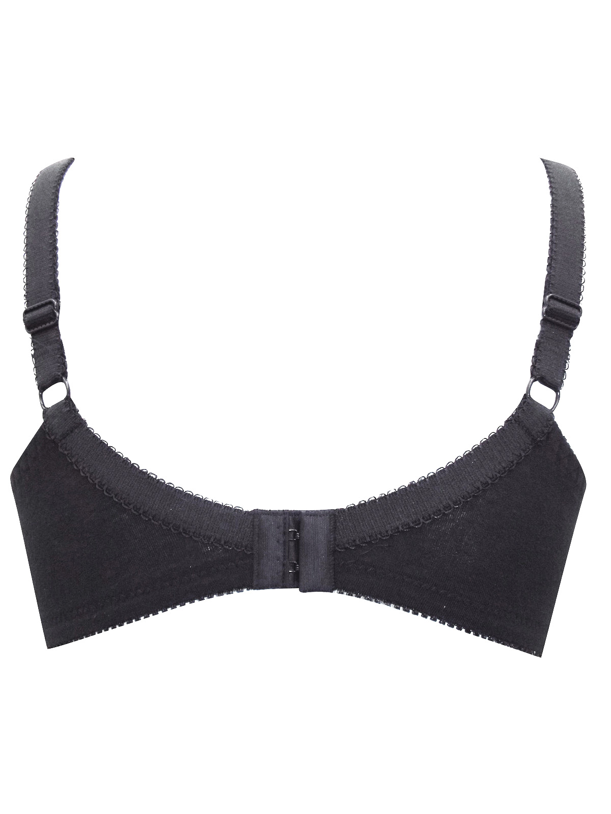 Trofe - - Trofé BLACK Cotton Rich Embroidered Nursing Maternity Bra ...