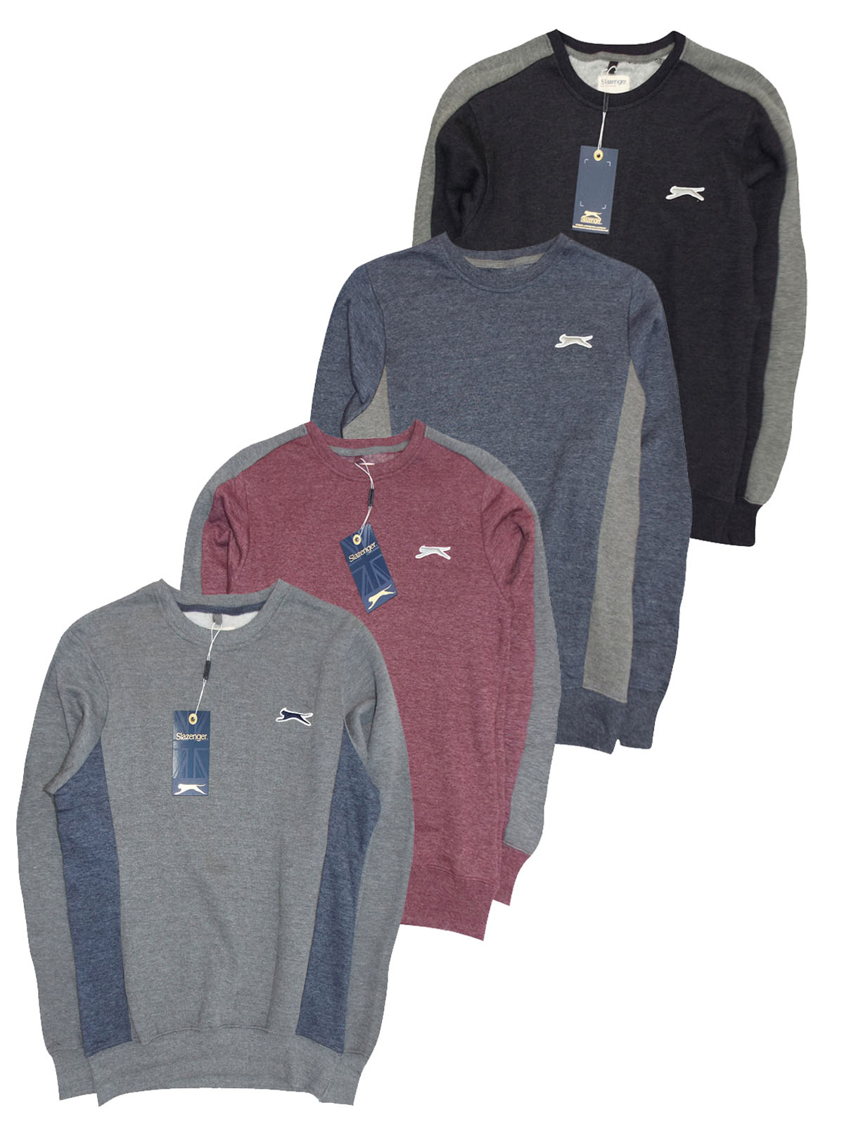 Slazenger - - Slazenger ASSORTED Crew Neck Color Block Sweatshirts ...