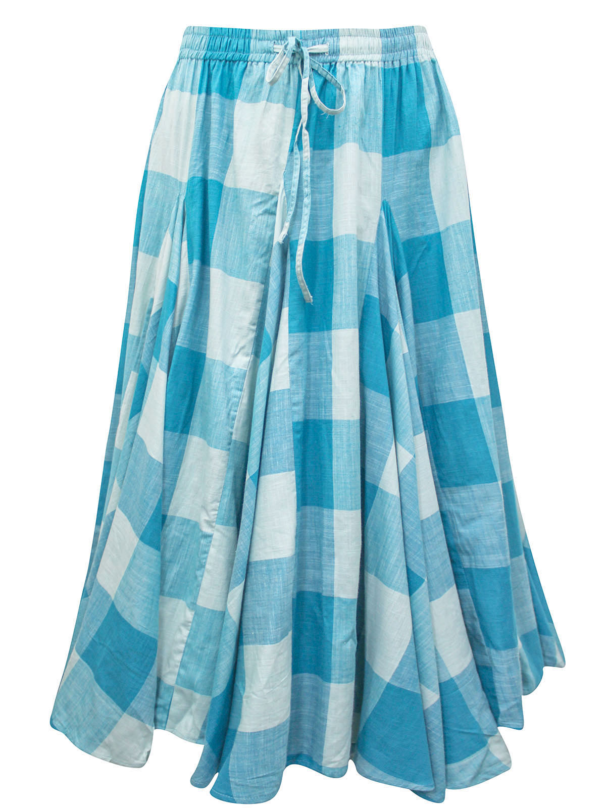 Lily Ella - - L.E. BLUE Suzy Checked Skirt - Plus Size 18 to 20