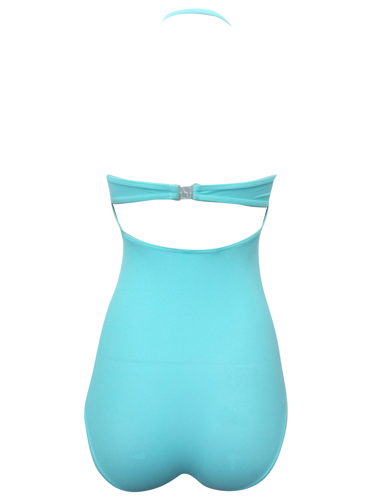 JSFN Active - - TURQUOISE Cut-Out Back Halterneck Swimsuit - Size 8 to ...