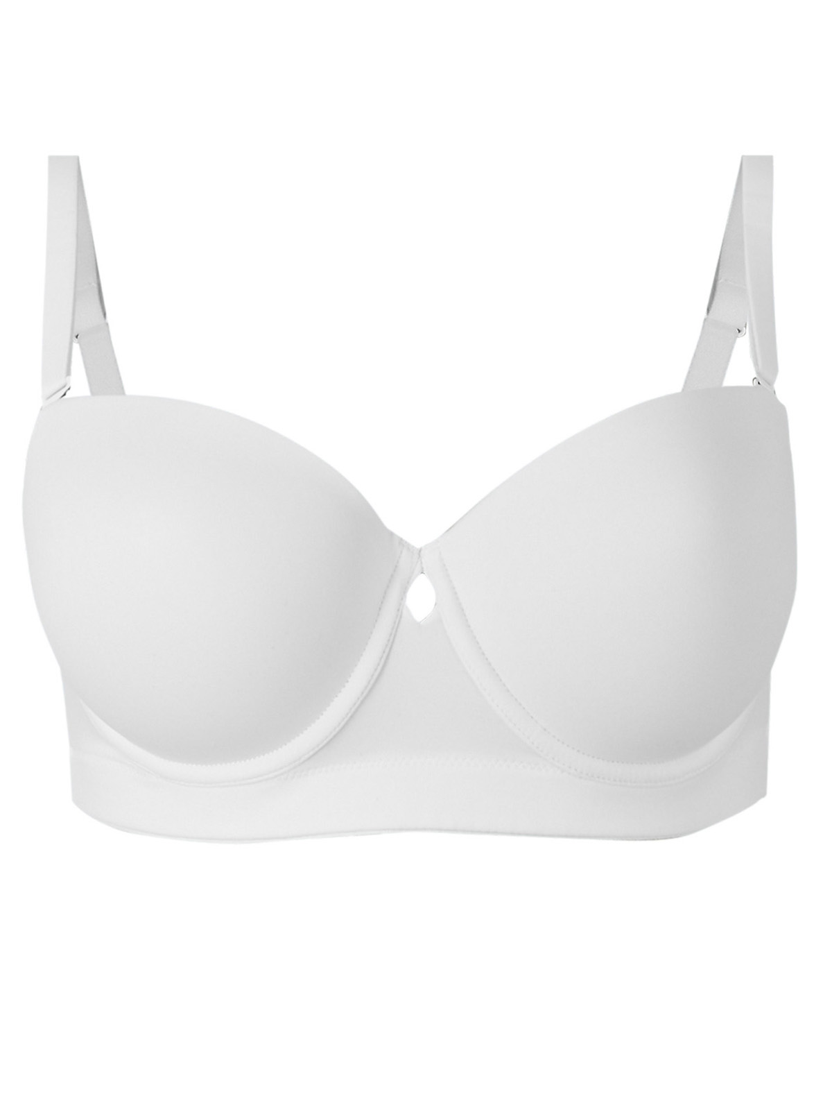 IRREGULAR - WHITE Low Back Padded Multiway Strapless Bra - Size 32 to ...