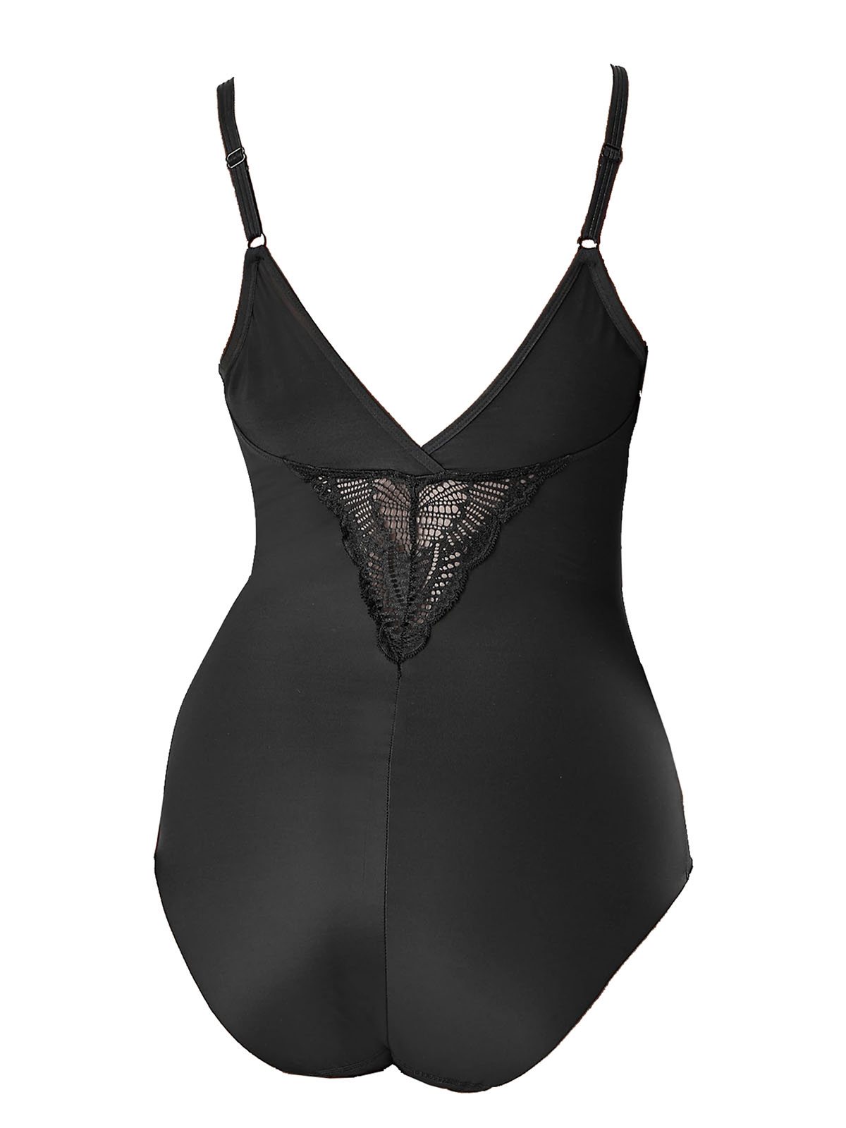 BLACK Medium Control Lace Wear Your Own Bra Shaping Body - Size 22