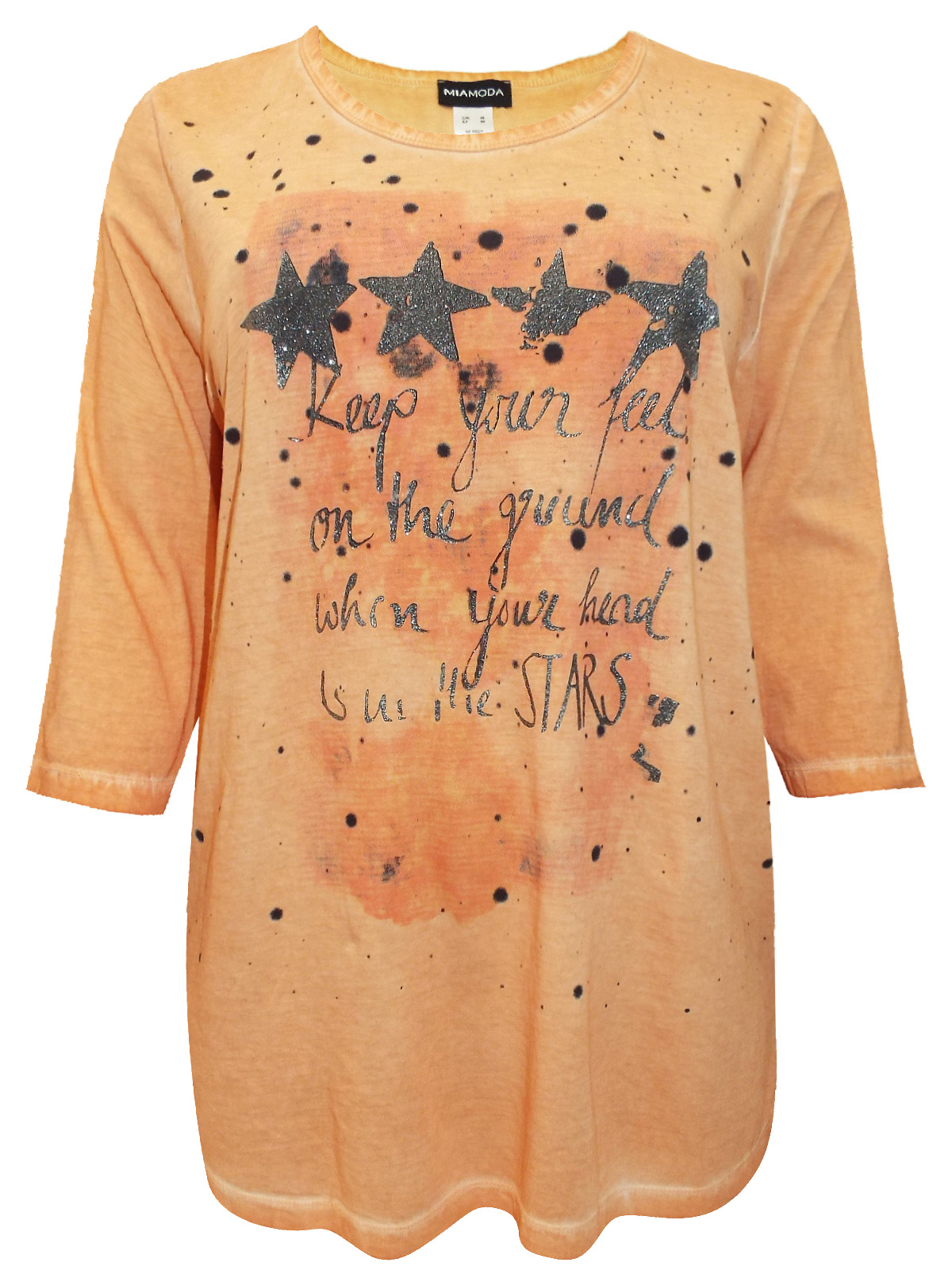 Wholesale Knitwear by Mia Moda - - Mia Moda ORANGE Pure Cotton Glitter ...