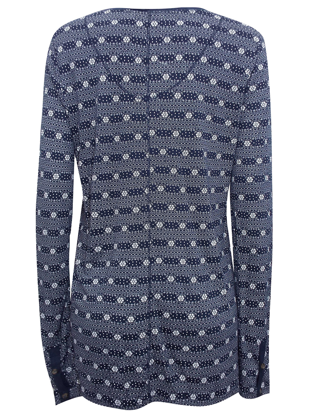 FAT FACE - - Fat Face NAVY Henley Neck Cloud Flower Tunic Top - Size 8 ...