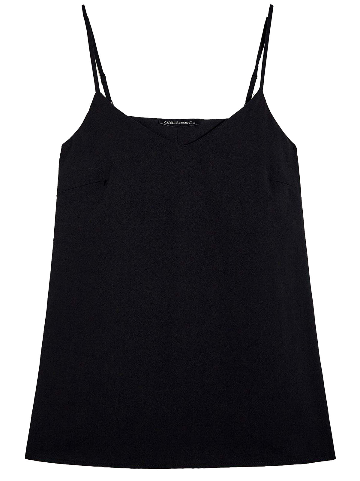 Capsule - - BLACK Woven Strappy Cami - Plus Size 16