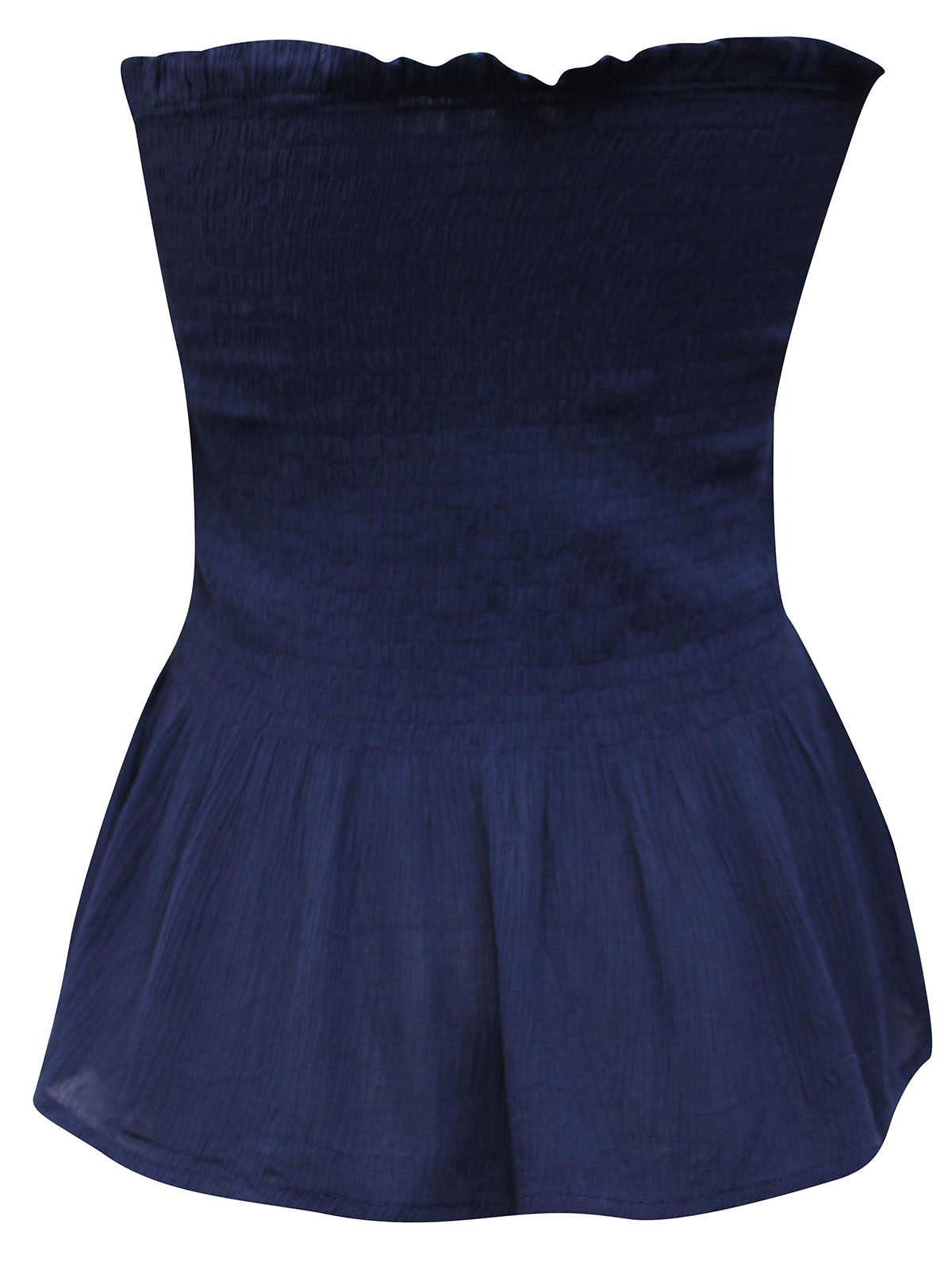 NAVY Shirred Bandeau Top - Size 6 to 18
