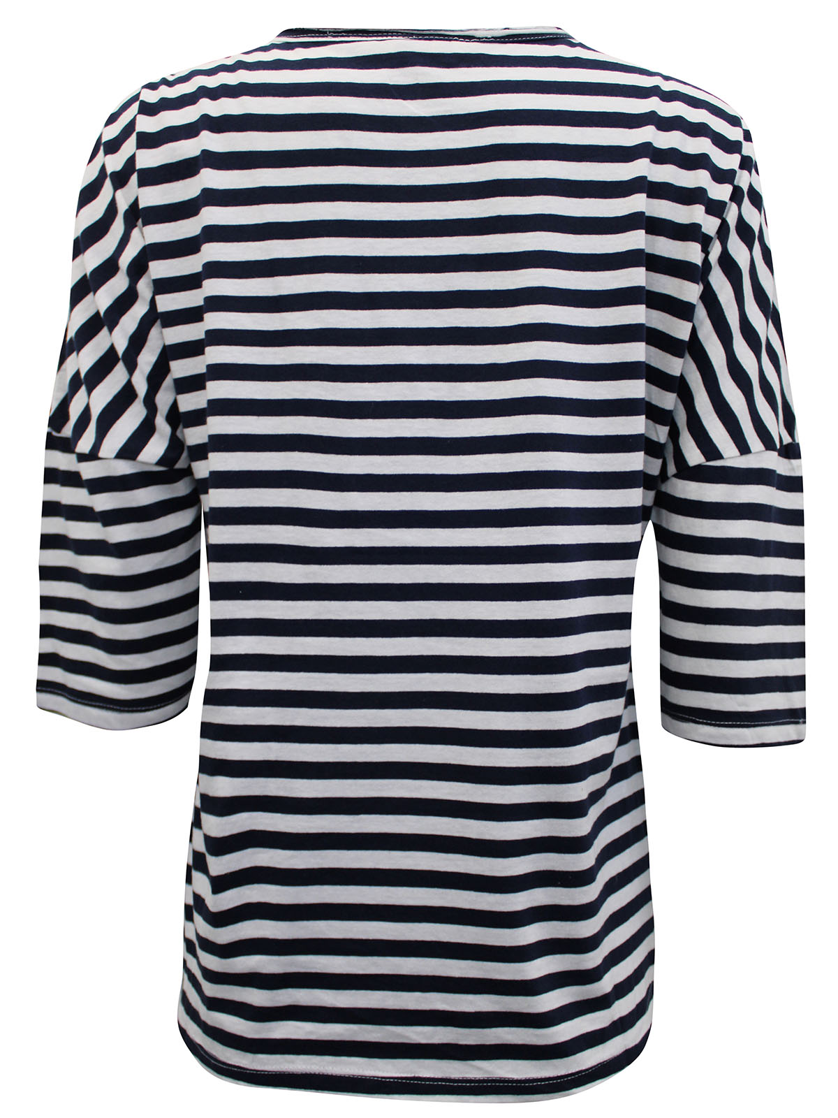 Red Tag - - Red Tag NAVY Pure Cotton Striped 3/4 Sleeve Top - Size 8 to 18