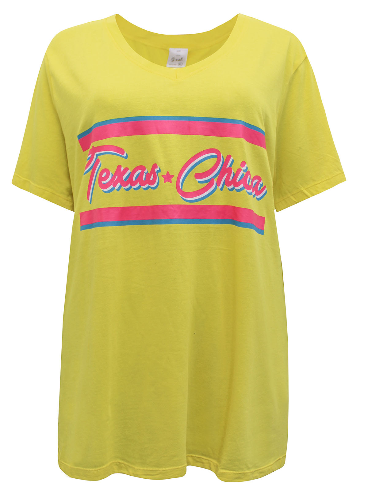 Bare Your Soul - - Bare Your Soul YELLOW Cotton Rich Slogan Print T ...