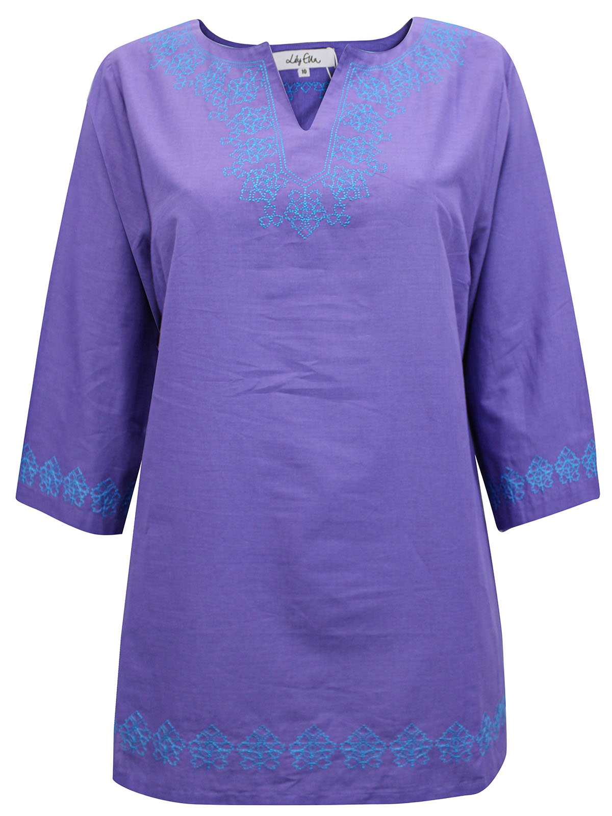 Lily Ella - - L.E. VIOLET Arial Embroidered Tunic - Size 10 to 14