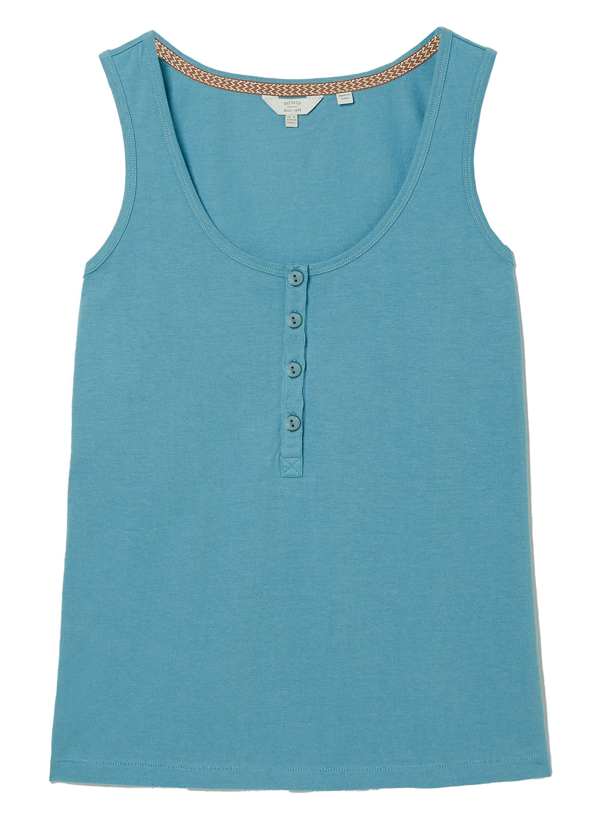 FAT FACE - - AQUA-GREEN Isla Henley Vest - Size 10 to 16