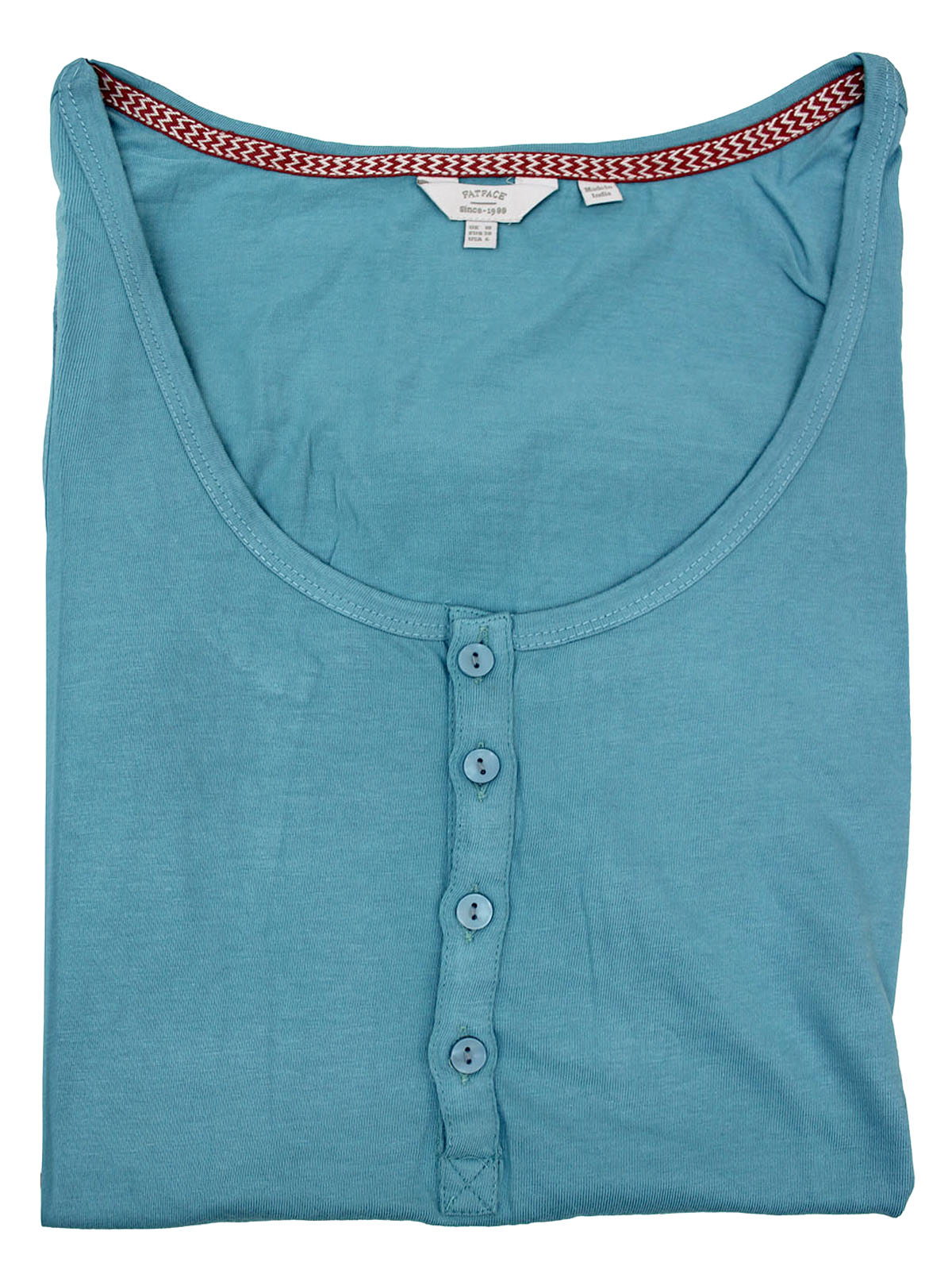 FAT FACE - - AQUA-GREEN Isla Henley Vest - Size 10 to 16