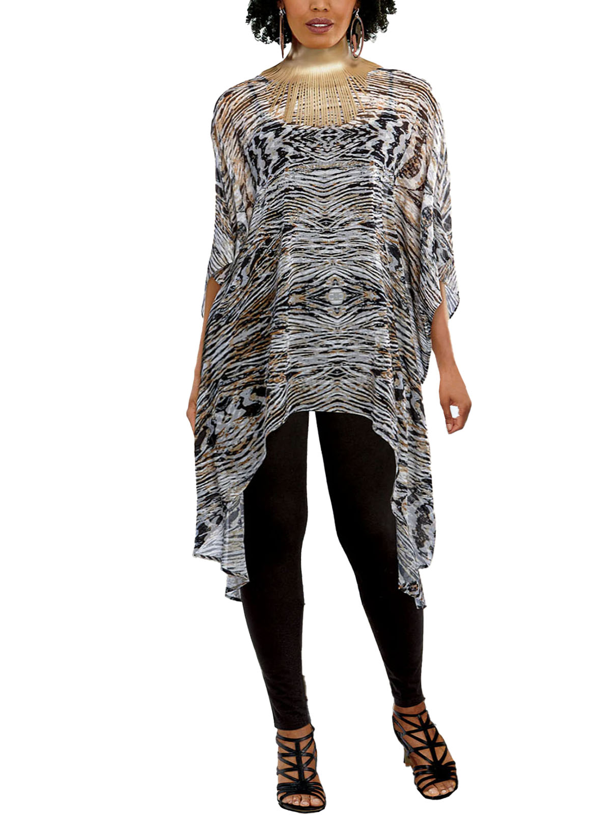 ASHRO - - MULTI Shay Hi-Low Tunic - Size 10/12 to 26/28 (US S/M to 3X)