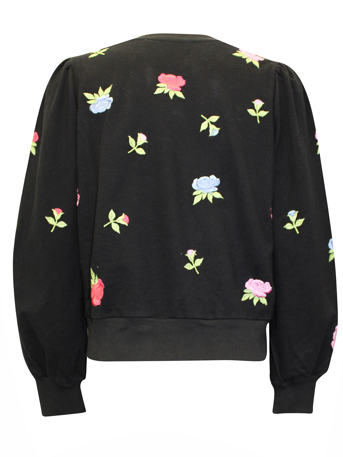 BLACK Floral Embroidered Sweatshirt - Size 10 to 20