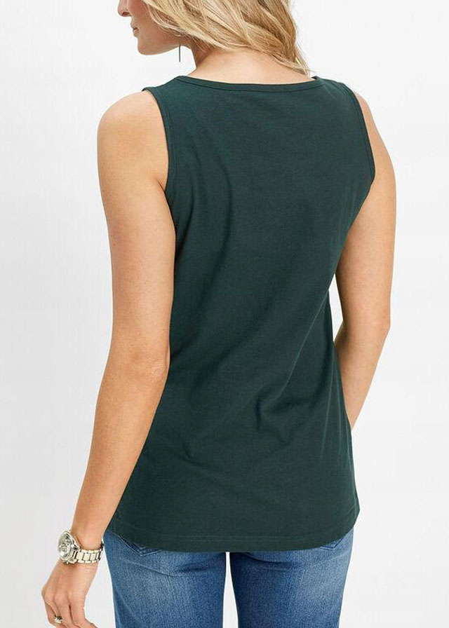BPC - - GREEN Pure Cotton Sleeveless Jewel Embellished Pleat Detail Top ...