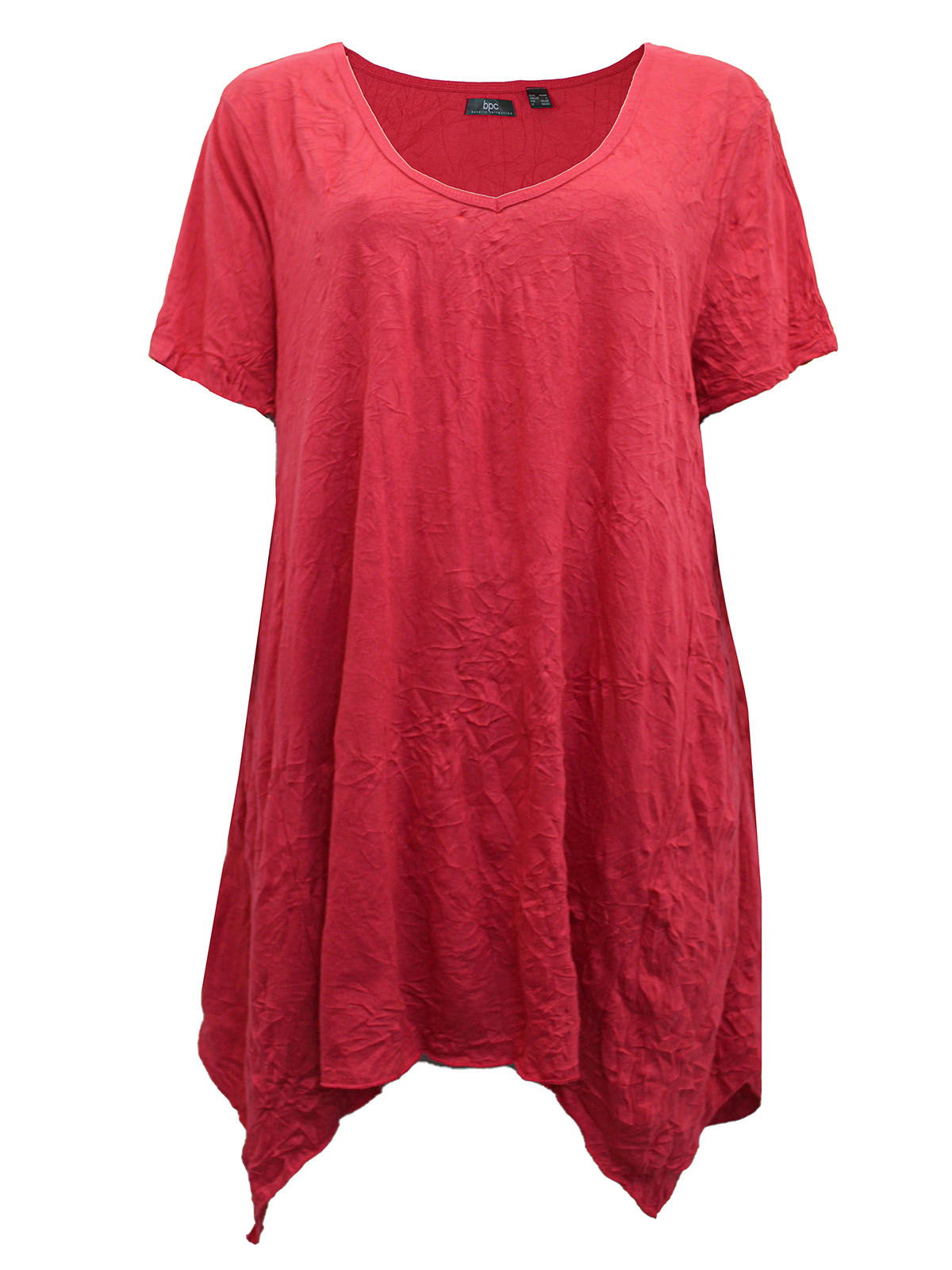 BPC - - BERRY Cotton Blend Hanky Hem Crinkle Top - Plus Size 18/20 to ...