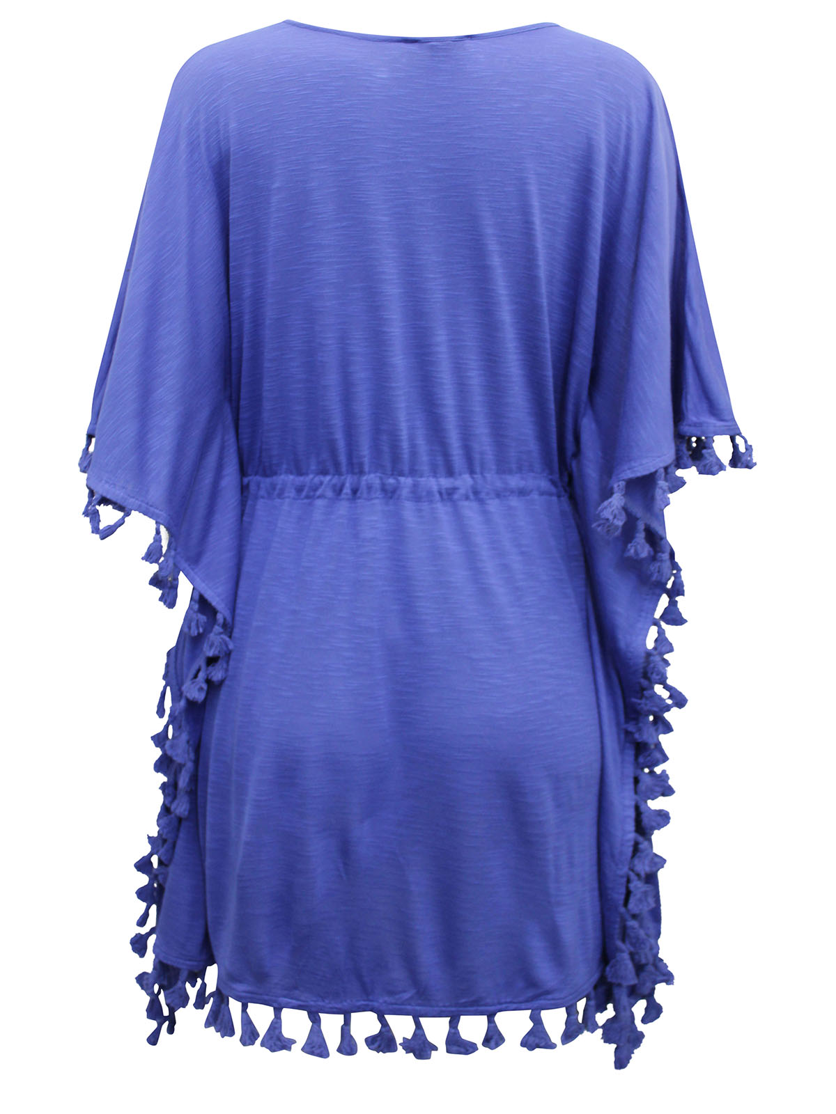 Joe Browns - - JB BLUE Jersey Tassel Trim Boho Beach Cover Up - Size 8/ ...