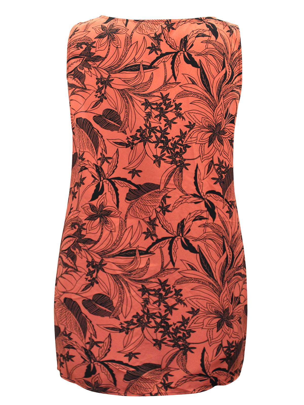 JD Williams - - COPPER Floral V-Neck Woven Vest - Plus Size 12 to 20