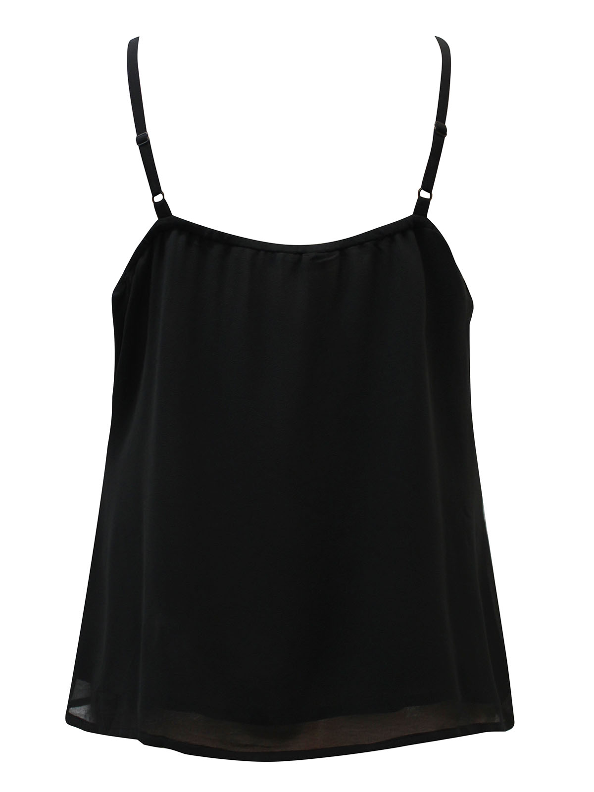 Capsule - - BLACK Sequin Star Woven Cami Top - Plus Size 20 to 32