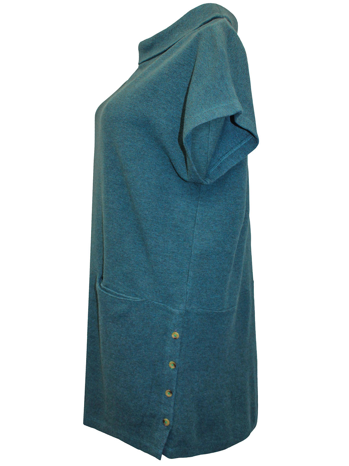 White Stuff - - TEAL Pure Cotton Hepburn Button Detail Pocket Tunic ...